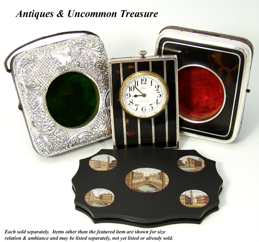 Antique English Sterling Silver & Tortoise Shell Pocket Watch Display ...