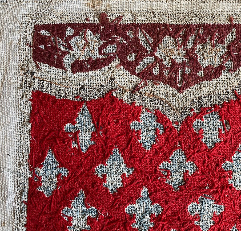 Antique Beadwork Needlepoint Fire Screen Panel, Unused. French Napoleo ...