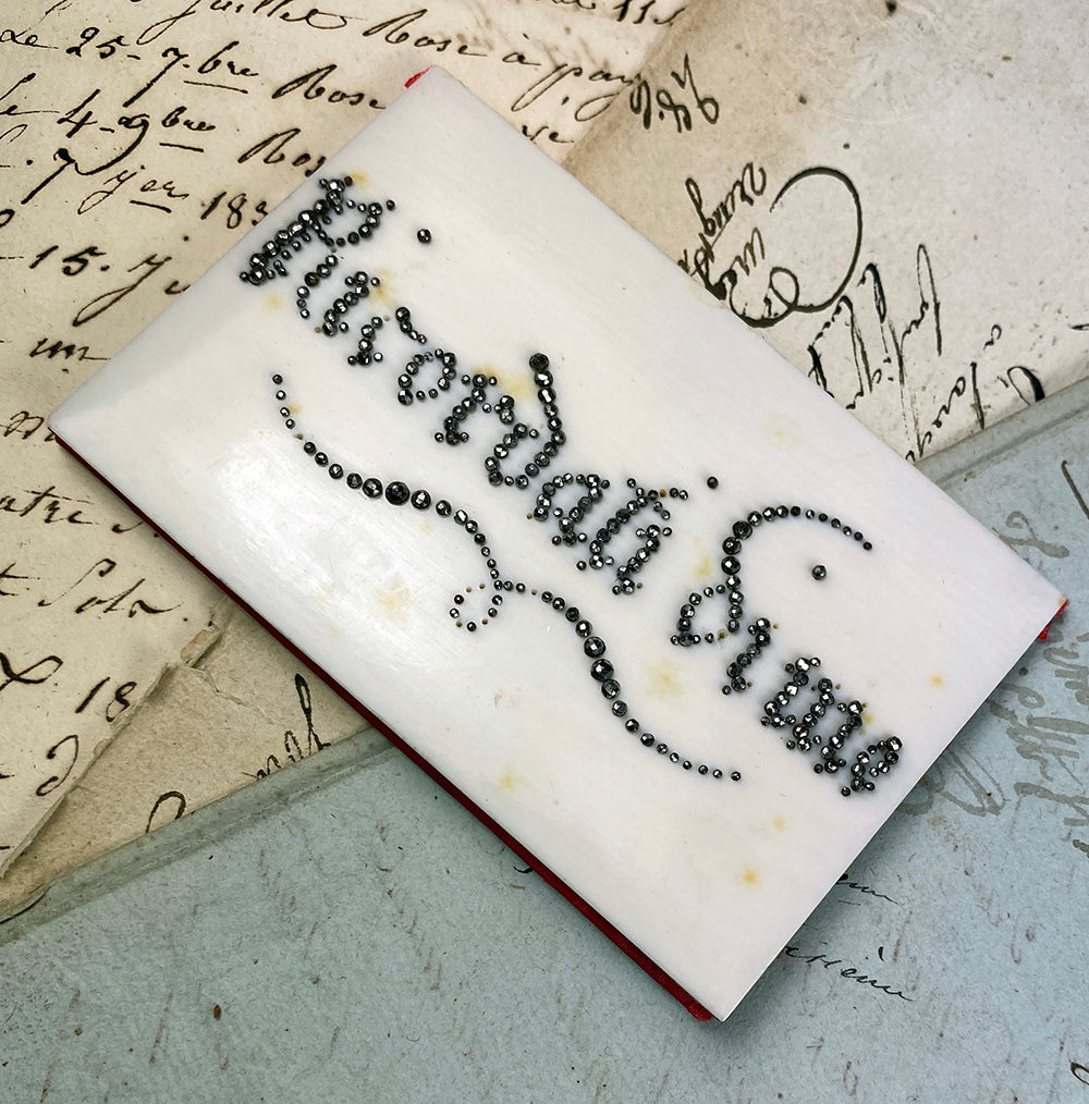 Antique 18th c. French Calling Card Holder, Case, Etui in Fine Ivory w ...