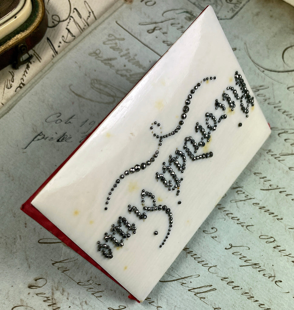 Antique 18th c. French Calling Card Holder, Case, Etui in Fine Ivory w ...