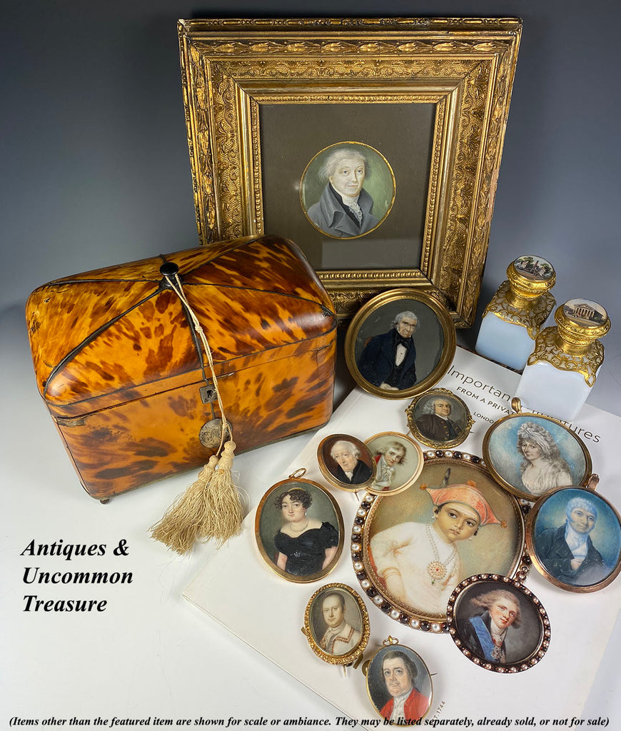 Superb Georgian (1770s) English Tortoise Shell Tea Caddy, Tortoiseshel ...