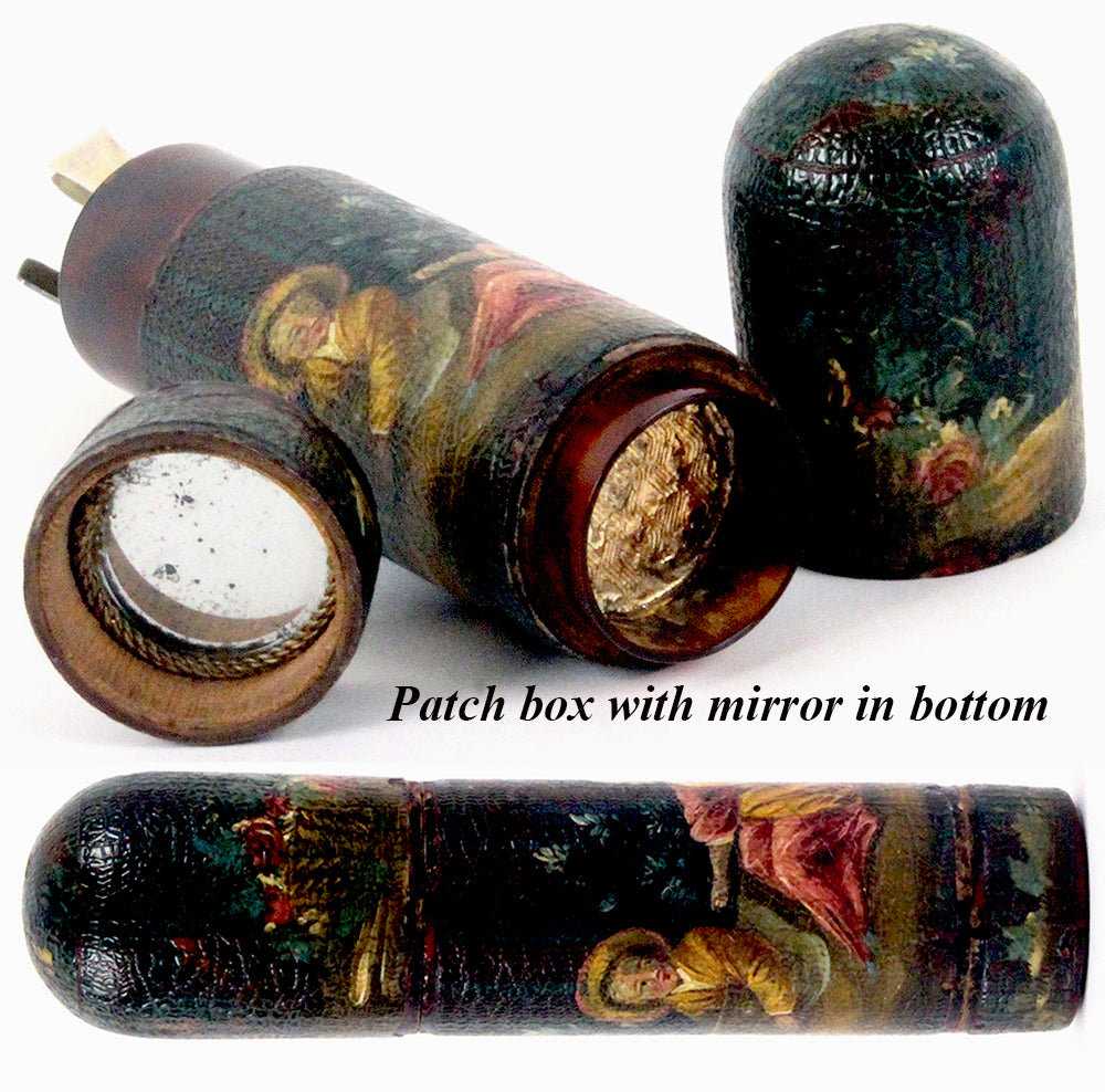 RARE 18th Century French Vanity Necessaire, Vernis Martin Patch and Pe ...