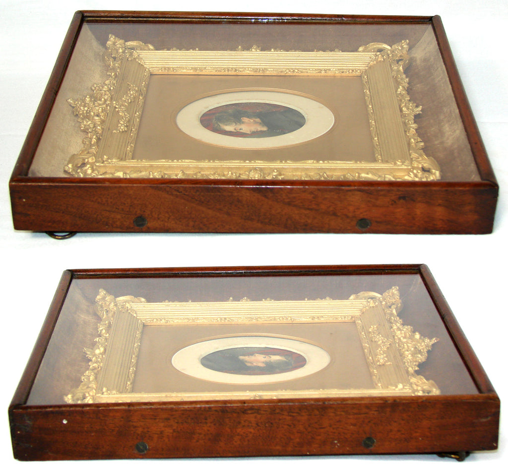 Antique Victorian Shadow Box Style 11.25" Picture Frame, Gilt Gesso, P ...