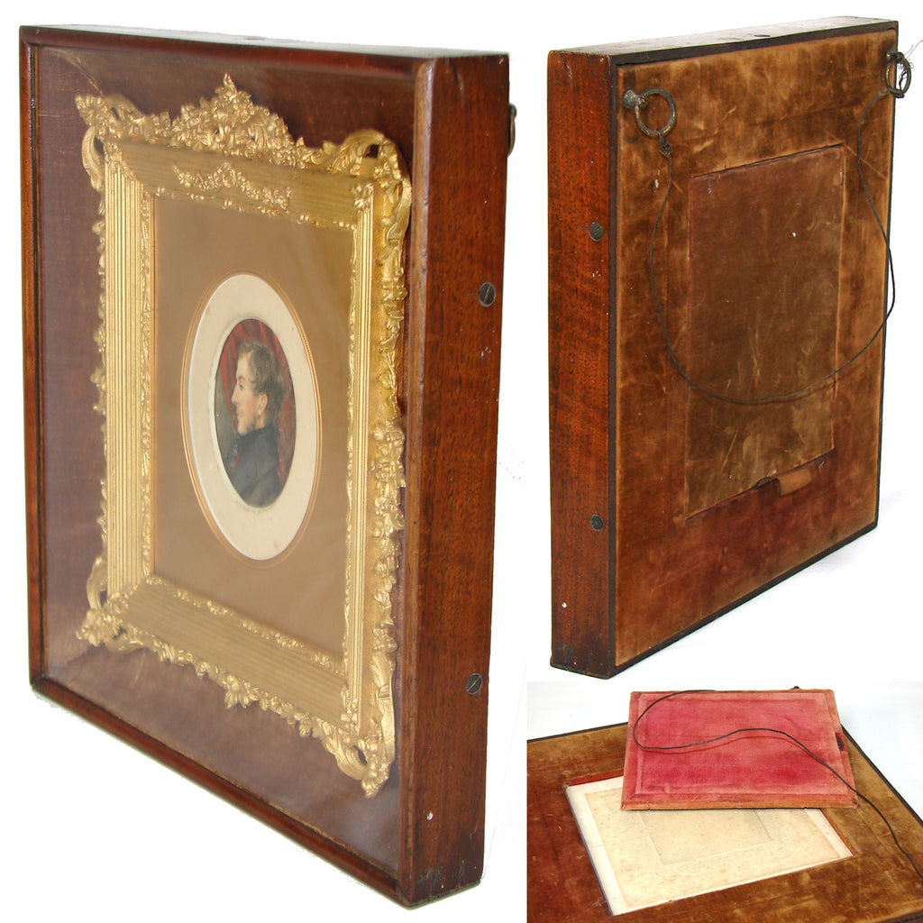 Antique Victorian Shadow Box Style 11.25" Picture Frame, Gilt Gesso, P ...