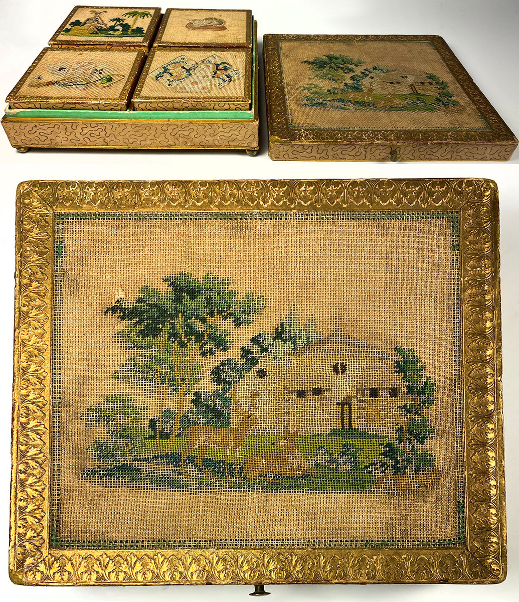 RARE 18th Century French Game Box, Confectioner, Chocolatier's Present ...