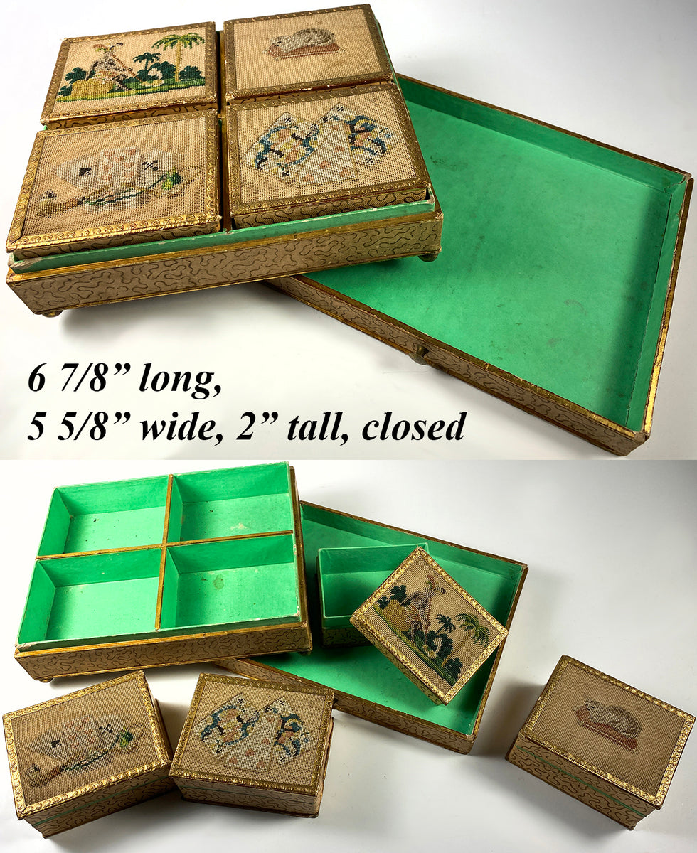 RARE 18th Century French Game Box, Confectioner, Chocolatier's Present ...