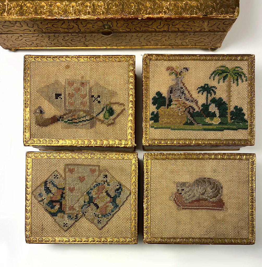 RARE 18th Century French Game Box, Confectioner, Chocolatier's Present ...